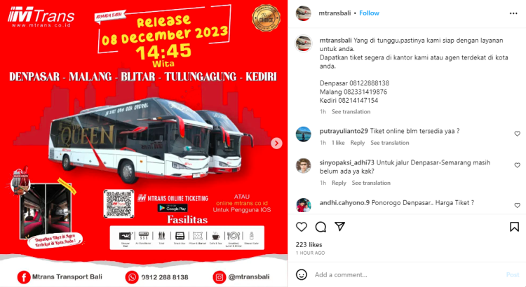 PO Mtrans Buka Rute Baru Denpasar – Kediri Pakai Sleeper Bus Mewah ...